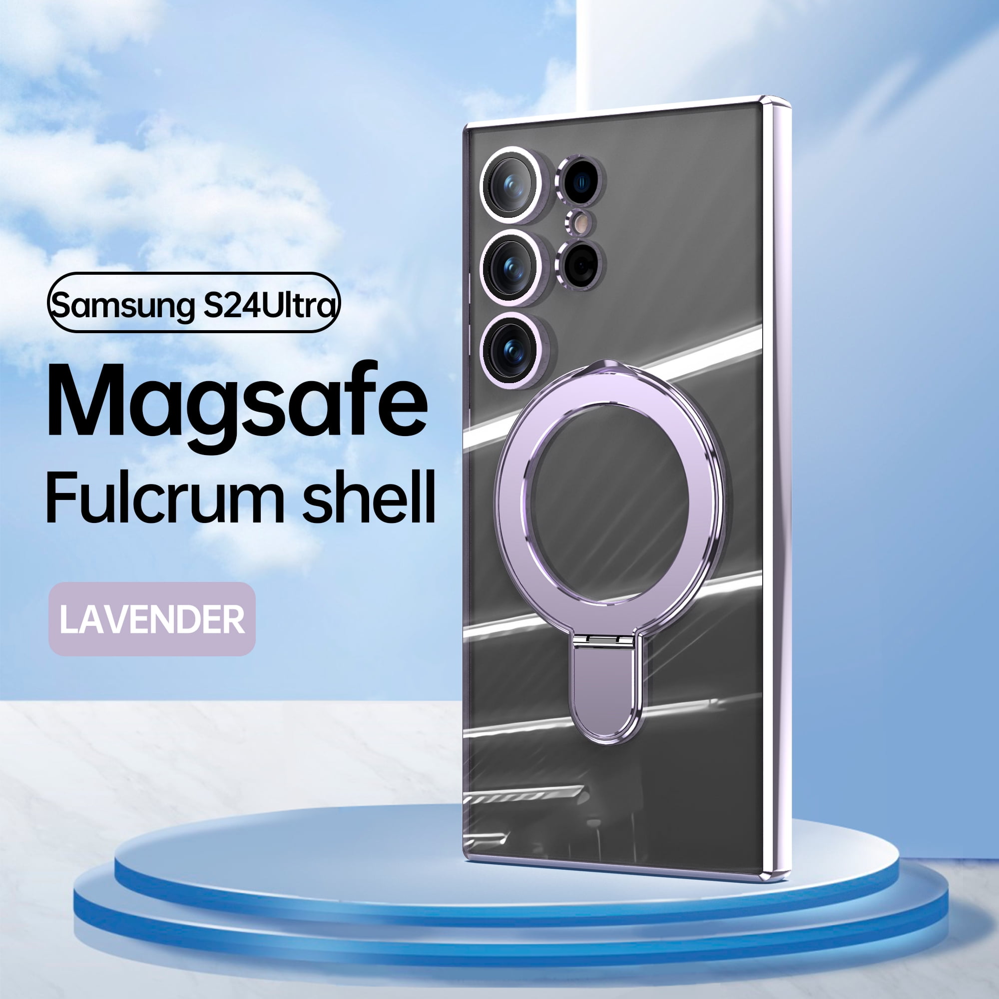 Feishell for Samsung Galaxy S24 Ultra Magnetic Clear Case with All ...