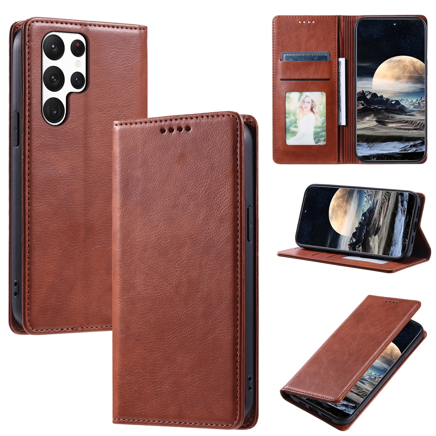 Feishell for Samsung Galaxy S24 Ultra Wallet Case, Premium PU Leather ...