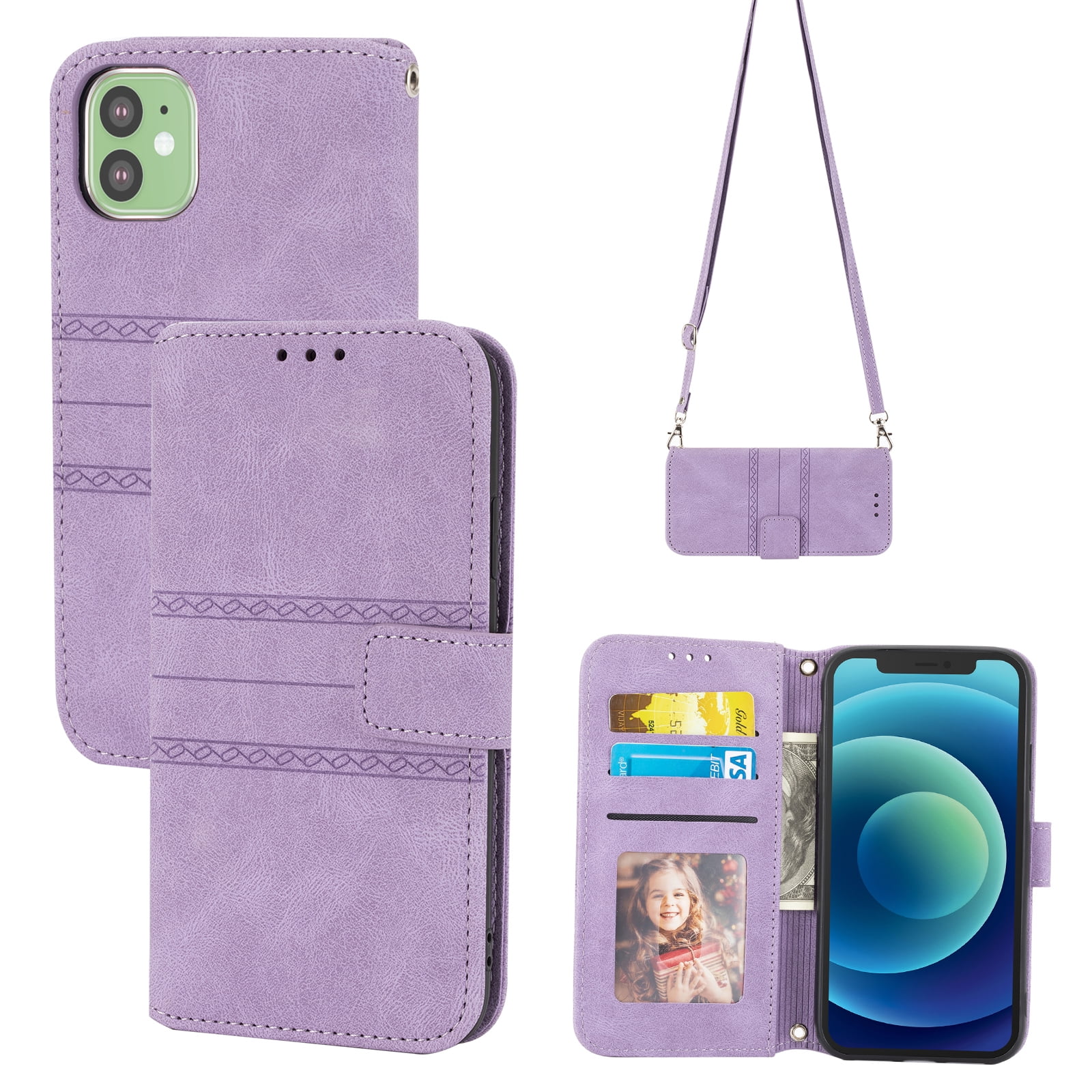 Feishell iPhone 12 Case with Credit Cards Holder, Wallet Magnetic ...