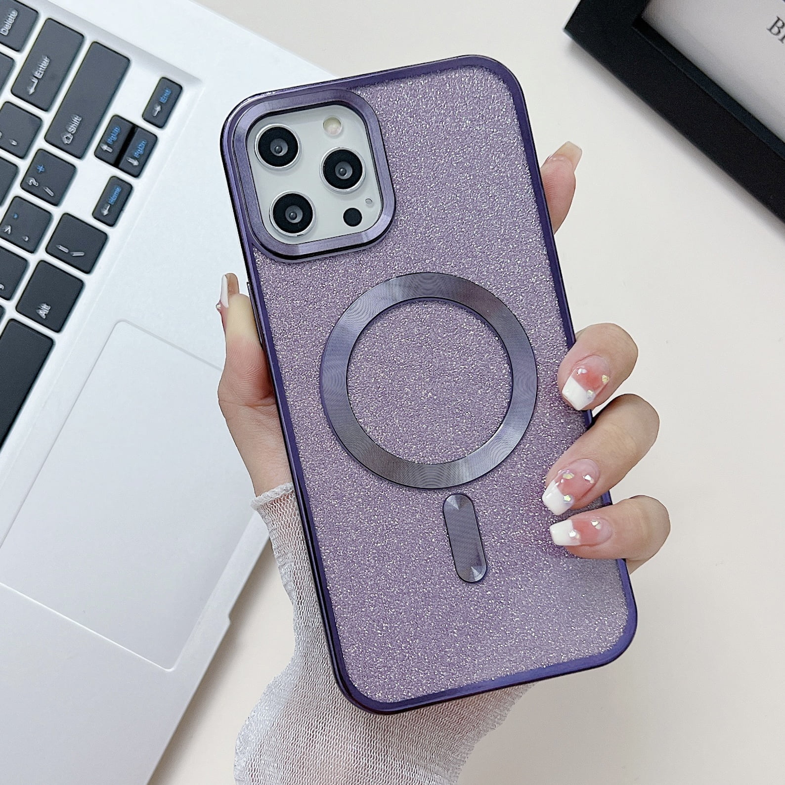 Feishell For Iphone 15 Magnetic Glitter Case [compatible With Magsafe