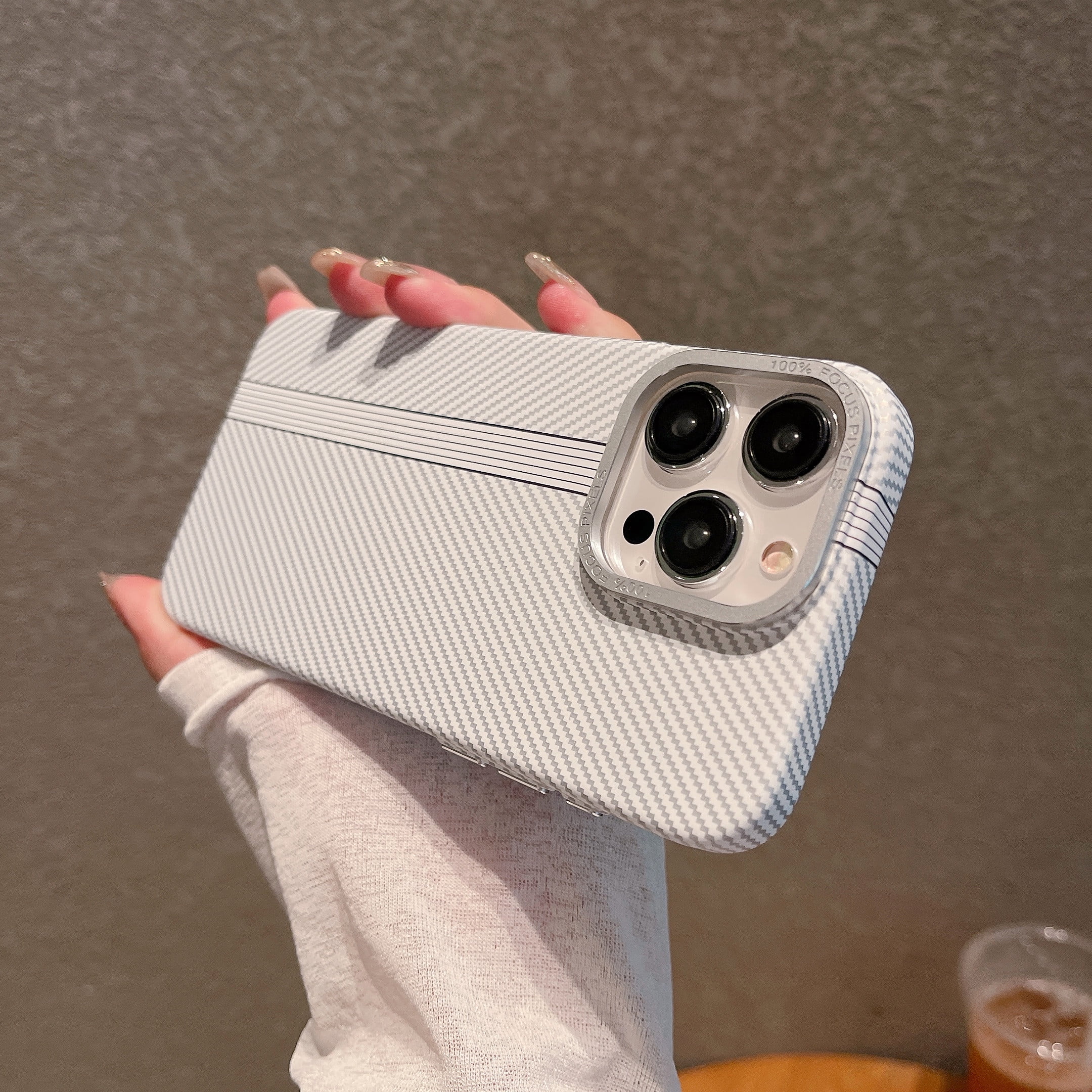 Feishell for iPhone 16 Plus Slim Case with Carbon Fiber Texture Shockproof Protectiive ...