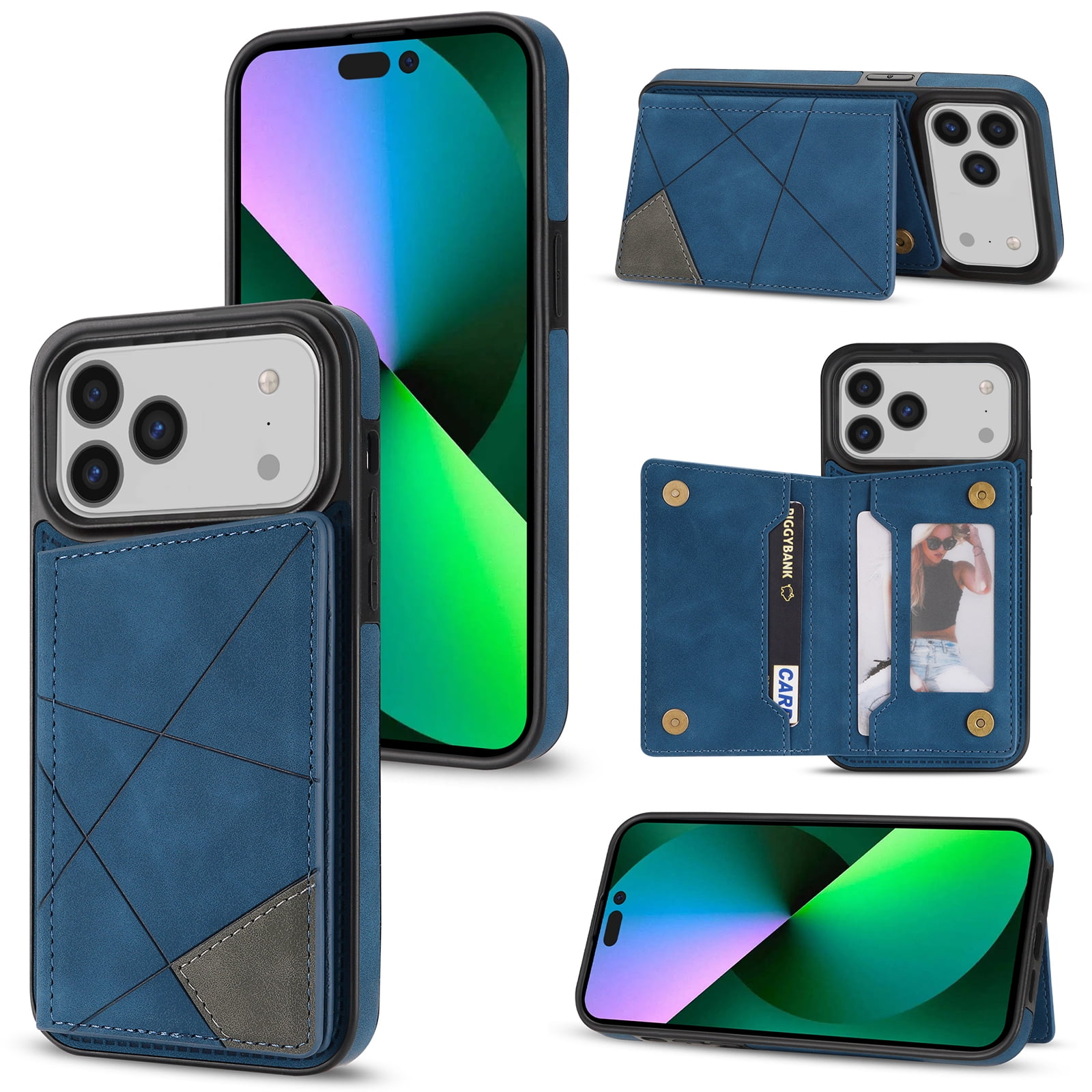 Feishell for iPhone 17 Pro Max Back Flip Case with Credit Card Slots ...