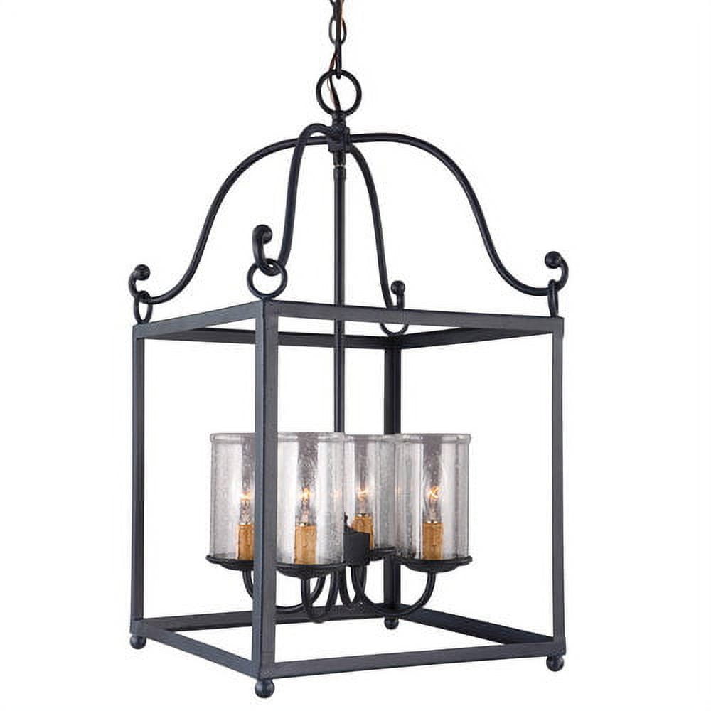 Feiss 4 Lights Pendant Fixture Antique Forged Iron Declaration ...