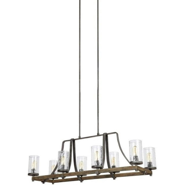 Feiss Lighting-Angelo-2-Tier Chandelier 9 Light Steel in Rustic Style ...