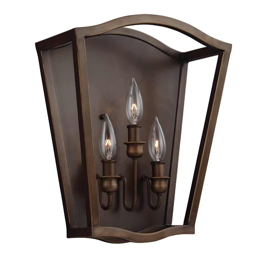 Feiss WB1757PAGB Yarmouth 3-Light Sconce in Painted Aged Brass ...