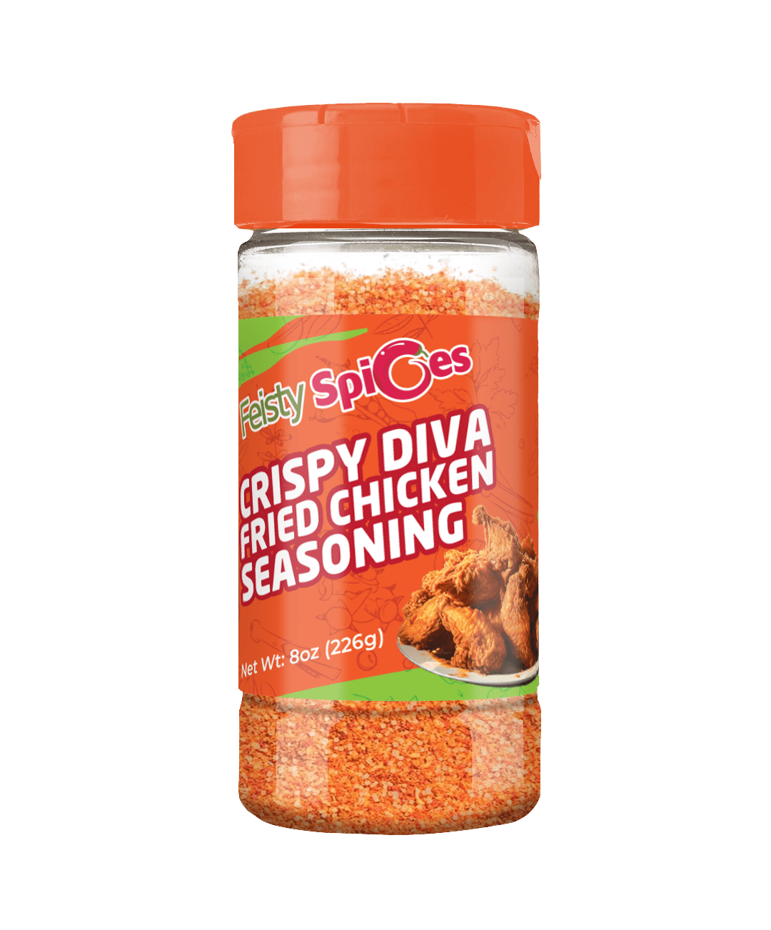Feisty Spices Crispy Diva Fried Chicken Seasoning - 8 oz Bottle ...