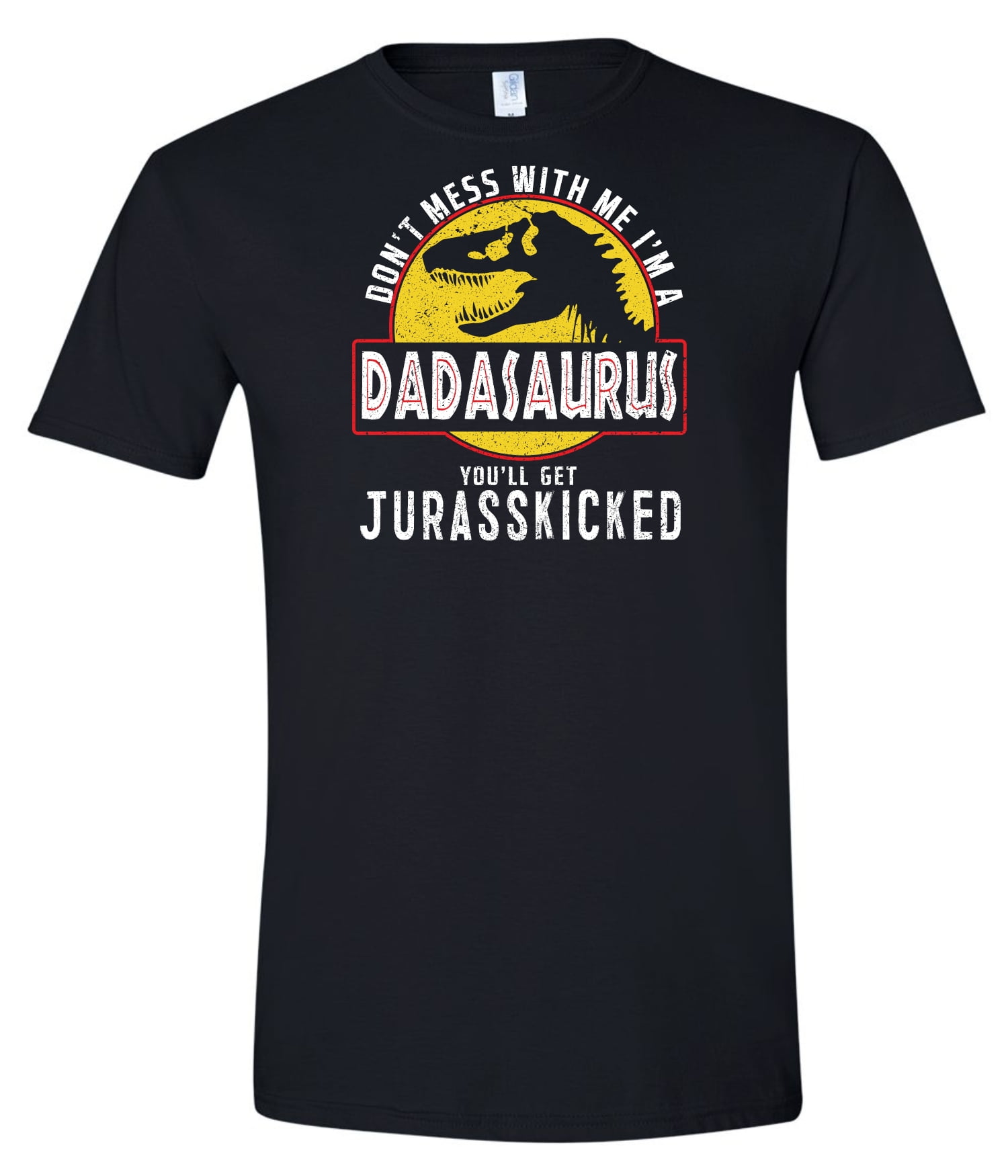 Feisty and Fabulous Get Jurasskicked Dadasaurus Shirt, for Him, Black ...