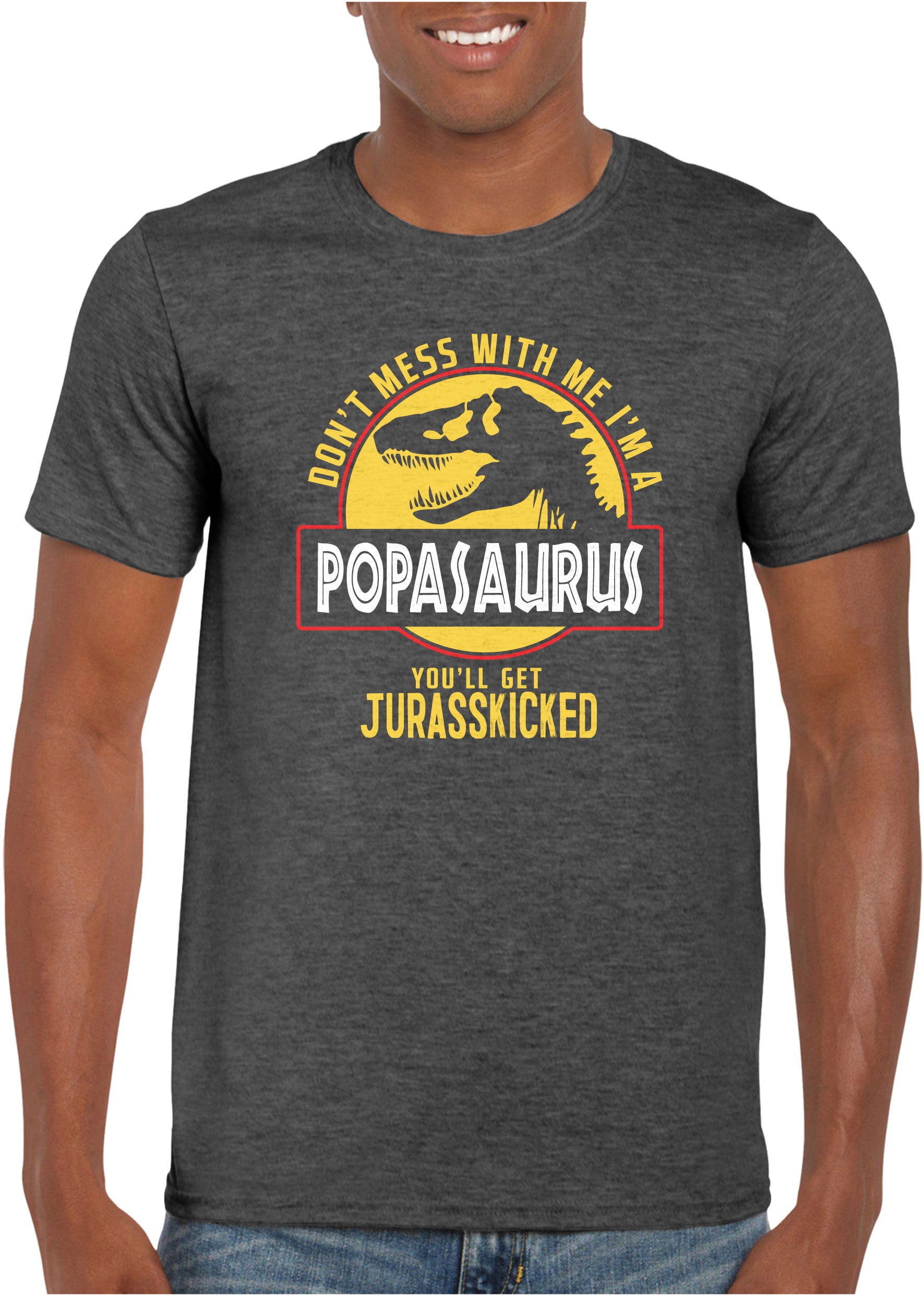 Feisty and Fabulous Shirt for Pop, I'm a Popasaurus T-Shirt, Gray ...