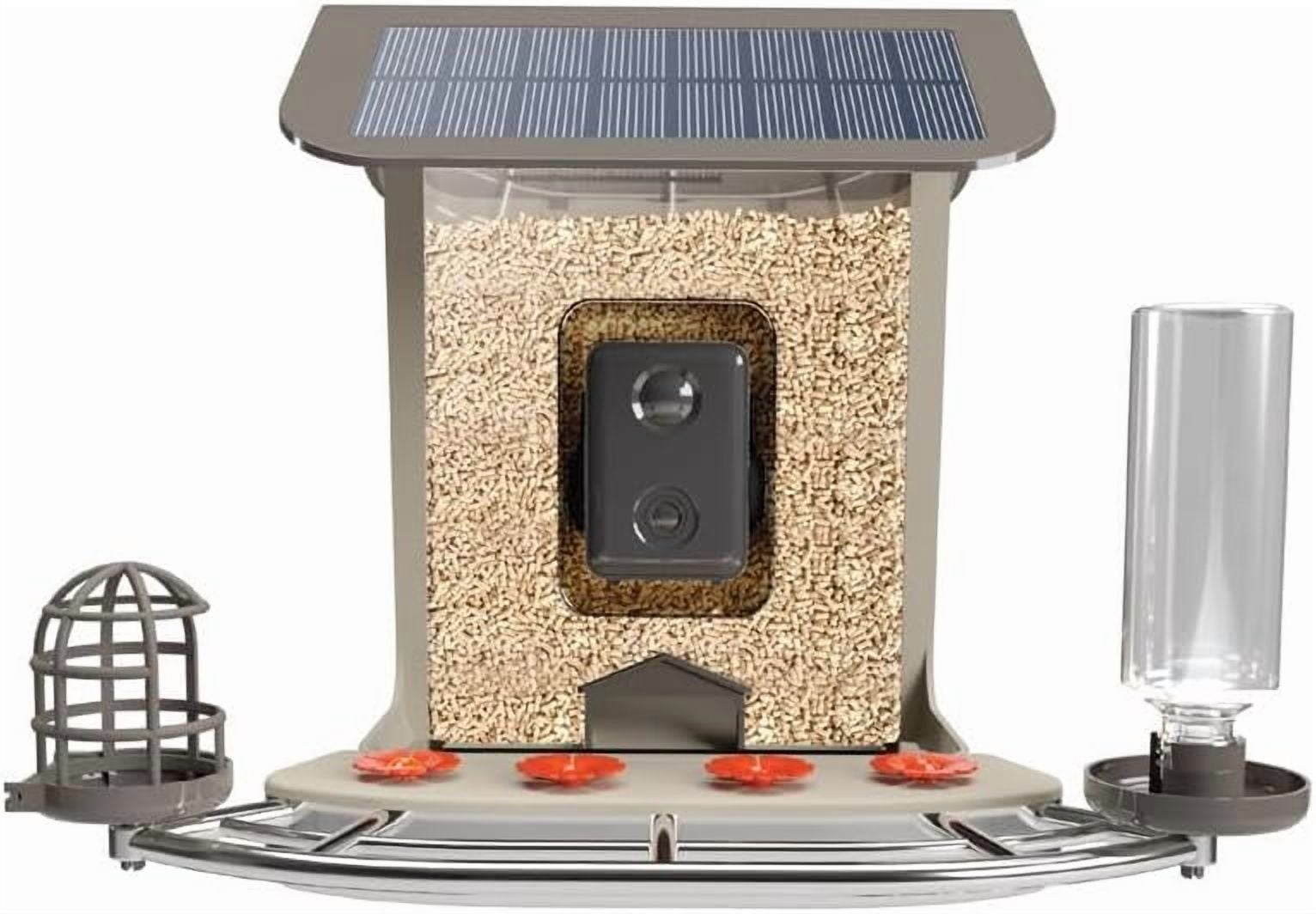 Feit Solar Smart Bird Genius Camera Feeder, 2.5L Outdoor Food Feeding ...