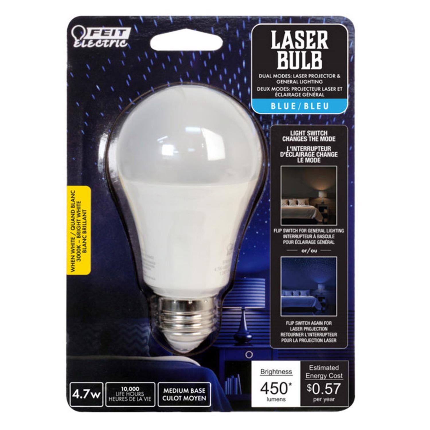 Feit A19 E26 (Medium) LED Bulb Blue 40 Watt Equivalence 1 pk - Walmart.com