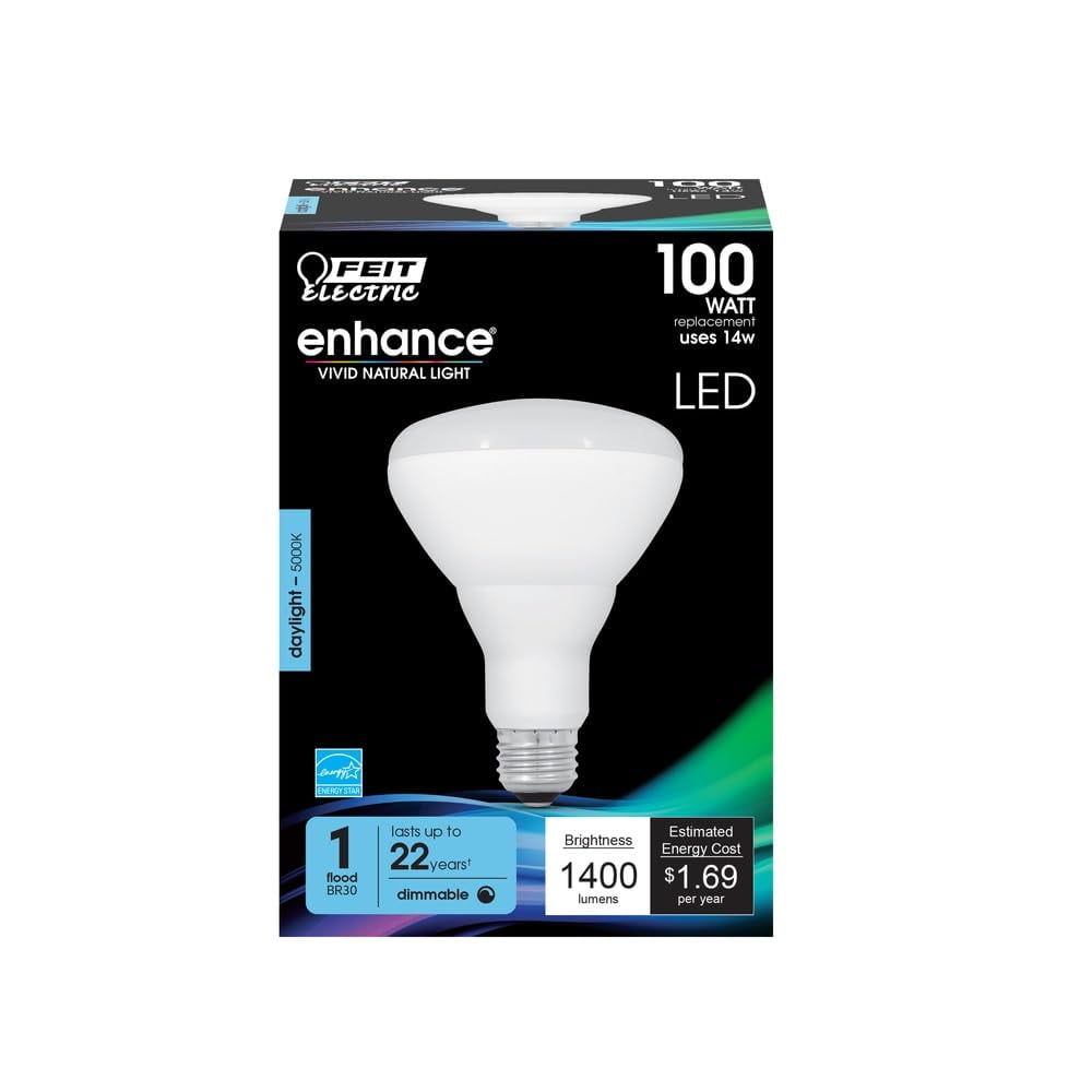 Feit Electric BR30 E26 (Medium) LED Bulb Daylight 100 Watt Equivalence ...
