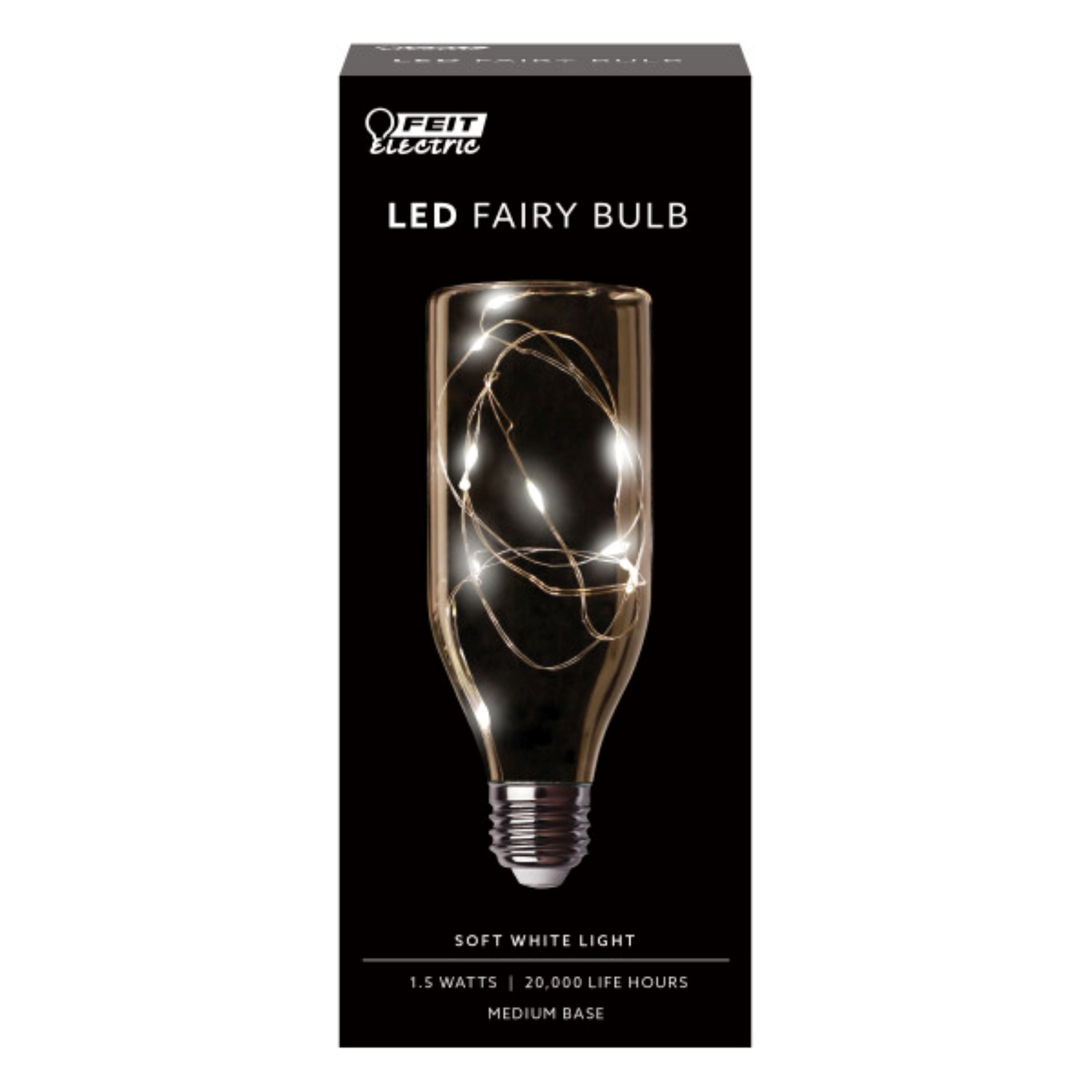 Feit Electric 1.5 Watt Fairy Glow LED Bottle Shaped Clear Light 2700K ...