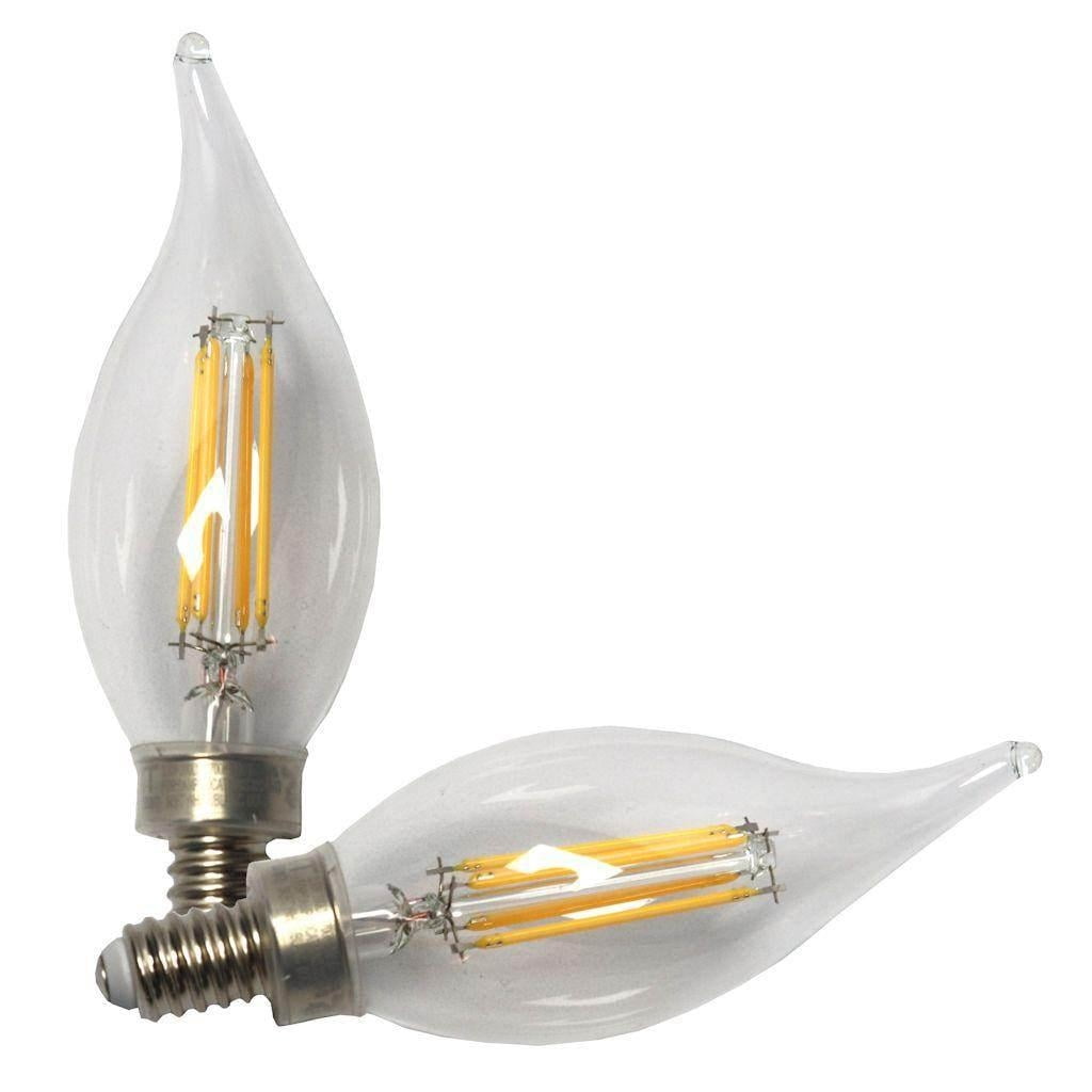 Feit Electric 20989 - BPCFC40927CAFIL/2/RP Candle Tip LED Light Bulb ...