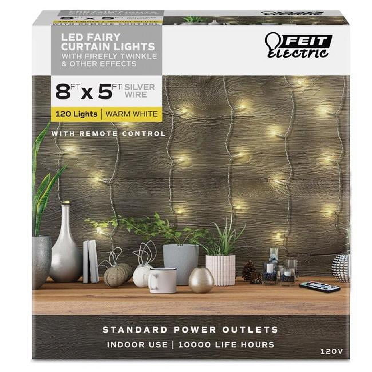 Feit String Lights LED String Lights Warm White 5 ft. 120 lights ...