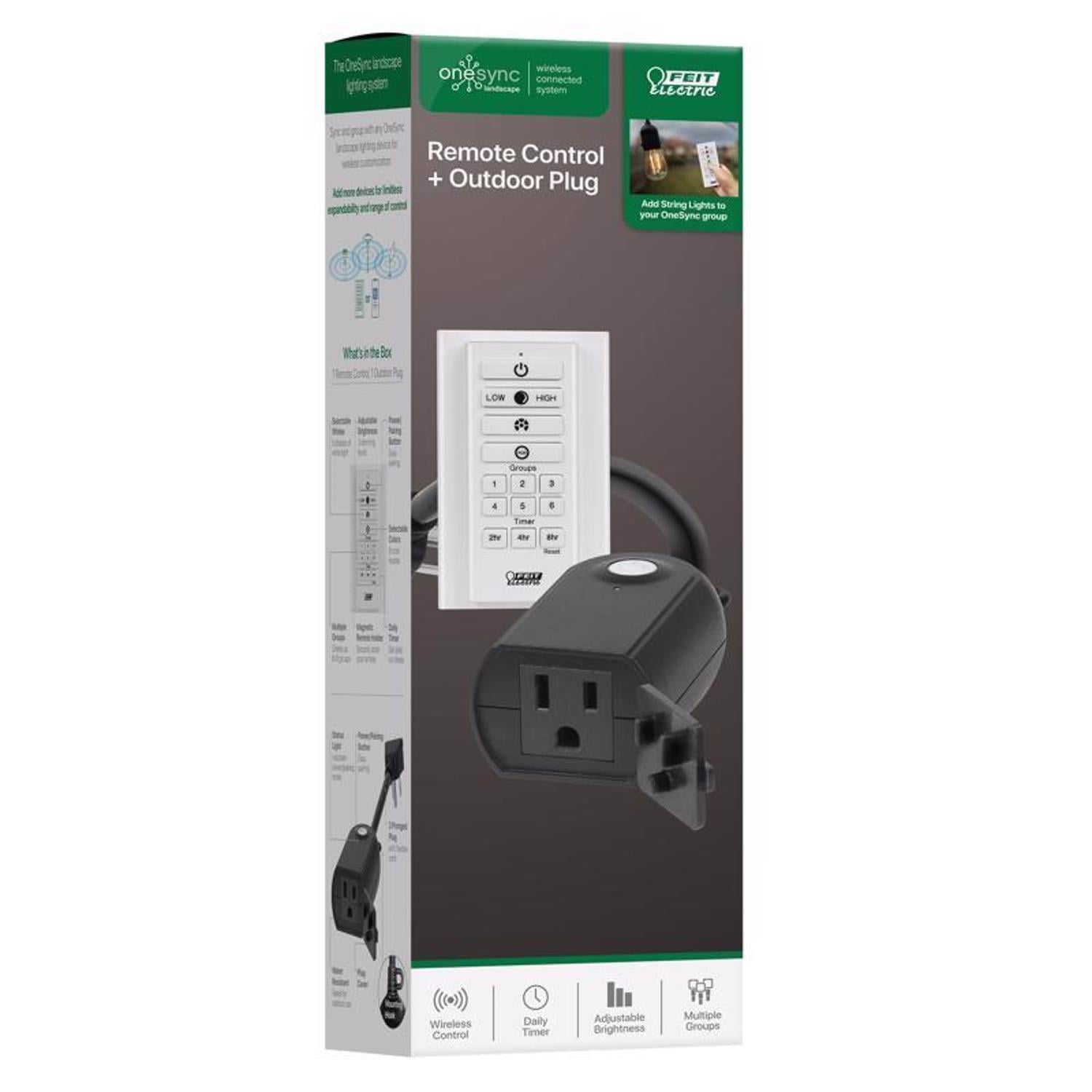 Feit OneSync Landscape Outdoor Plug and Handheld Remote - Walmart.com