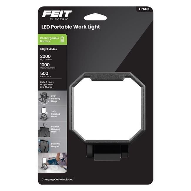 Feit Electric 3016259 2000 Lumen LED Rechargeable Stand Folding ...