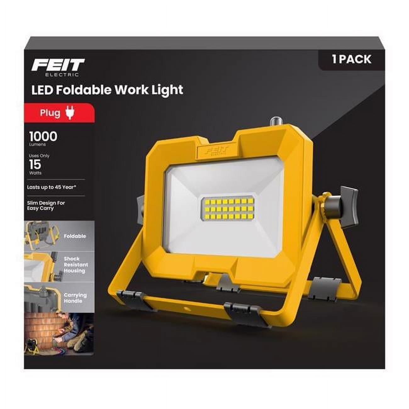 Feit Electric 3016261 1000 Lumen LED Corded Folding Worklight - Walmart.com