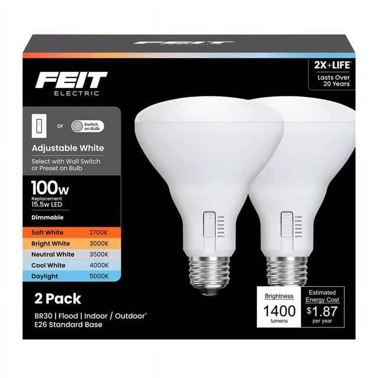 Feit Electric 3018667 100W BR30 E26 Adjustable Equivalence Medium LED ...
