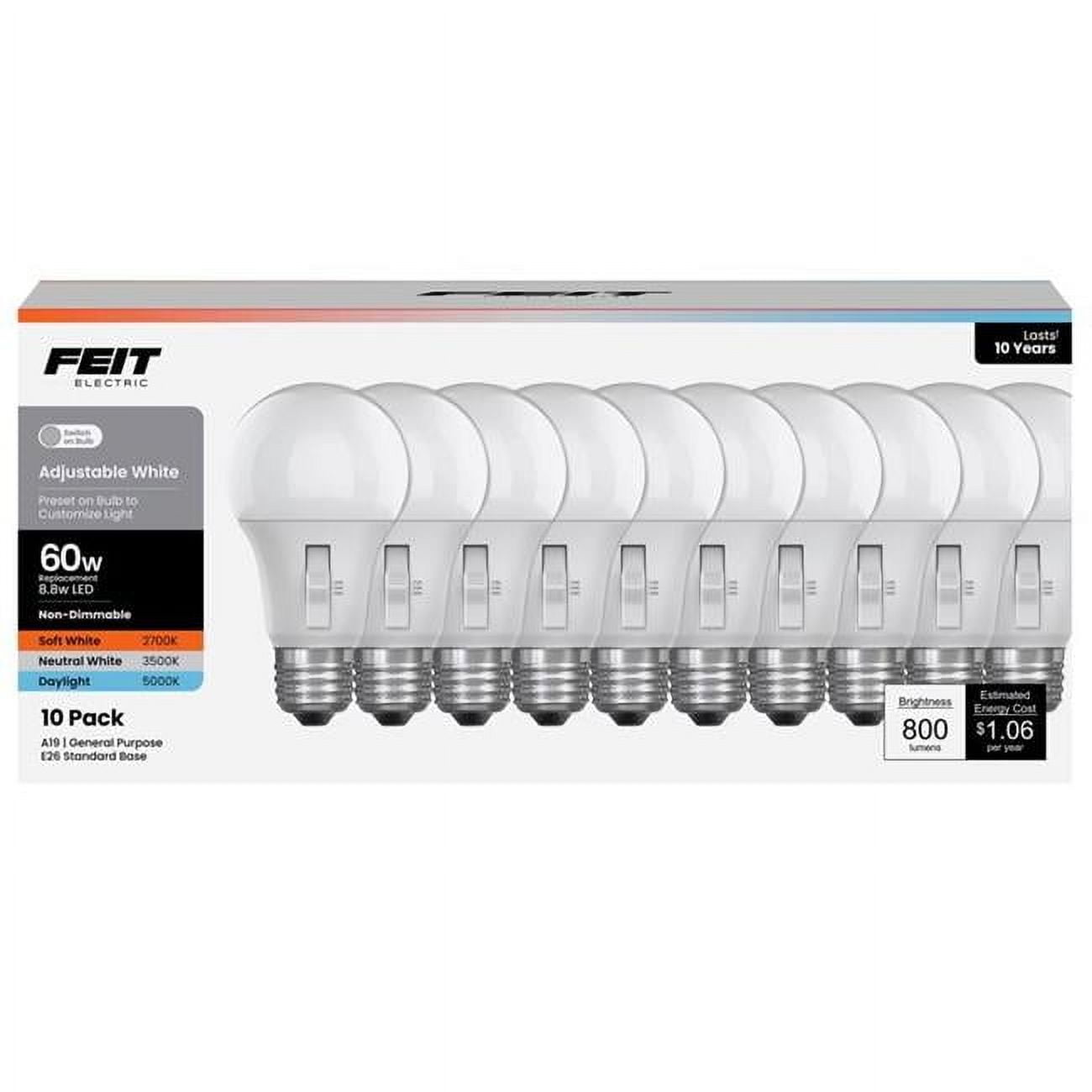 Feit Electric 3018676 60W A19 E26 Medium Adjustable Equivalence LED ...