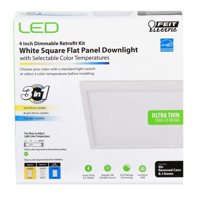 Feit Electric 4 x 4 in. LED Flat Panel Light Fixture - Walmart.com
