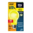 Feit Electric Outdoor Bug-Free LED Light Bulb, 5W (60W Equivalent), A19 ...