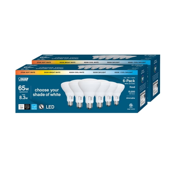 Feit Electric 65-Watt Replacement 5-CCT LED BR30 Bulbs, Pack of 12 ...