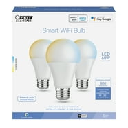 Great Value 18YR A19 LED Light Bulb, 8.5W(60W Equivalent) Dimmable Daylight E26 Medium Base, 12 ...