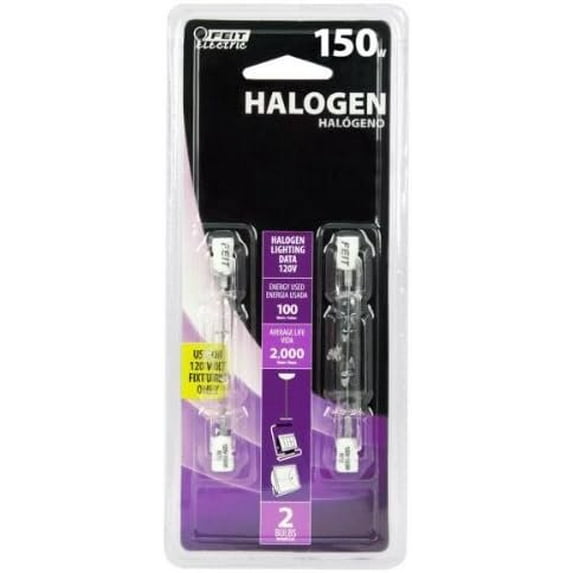 Feit Electric BPQ150T3/CL/S/2/RP 150 Watt, Rsc Base, Halogen Lamp ...