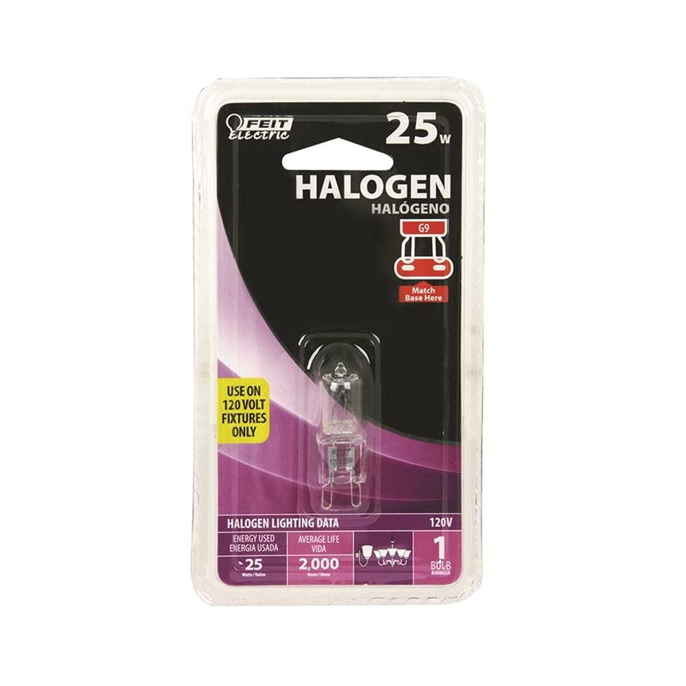 Feit Electric Halogen Light Bulb, 25 Watts, 120 Volt, Compact, Dimmable ...