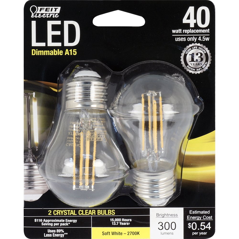 Feit Electric - Decorative Clear Glass Filament LED Dimmable 60W ...