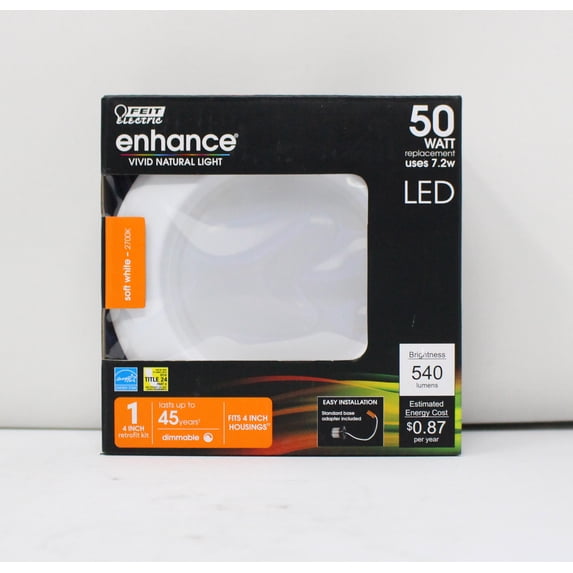 Feit Electric Enhanced Vivid Natural Light 50 WATT LED Soft White 2700K ...