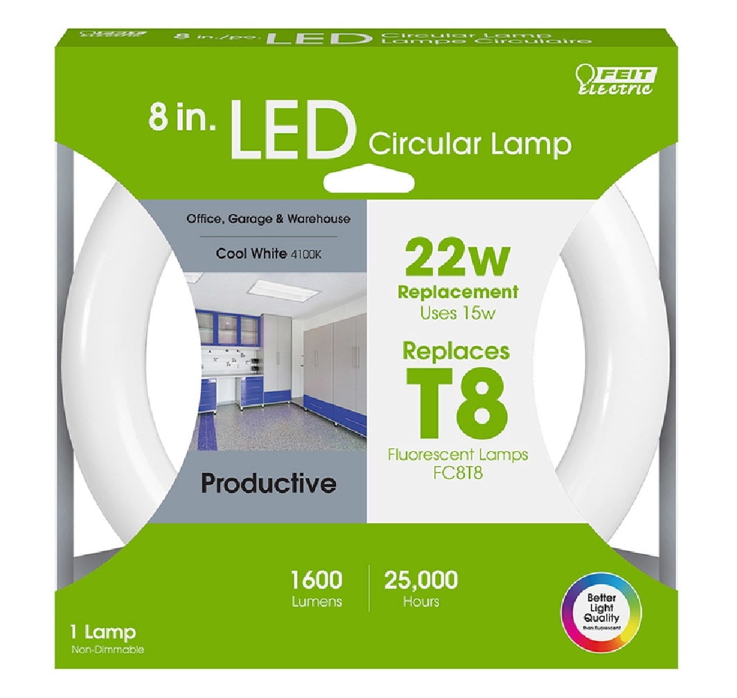 Feit Electric FC8/840/LED Fluorescent Circular LED Bulb, Cool White ...