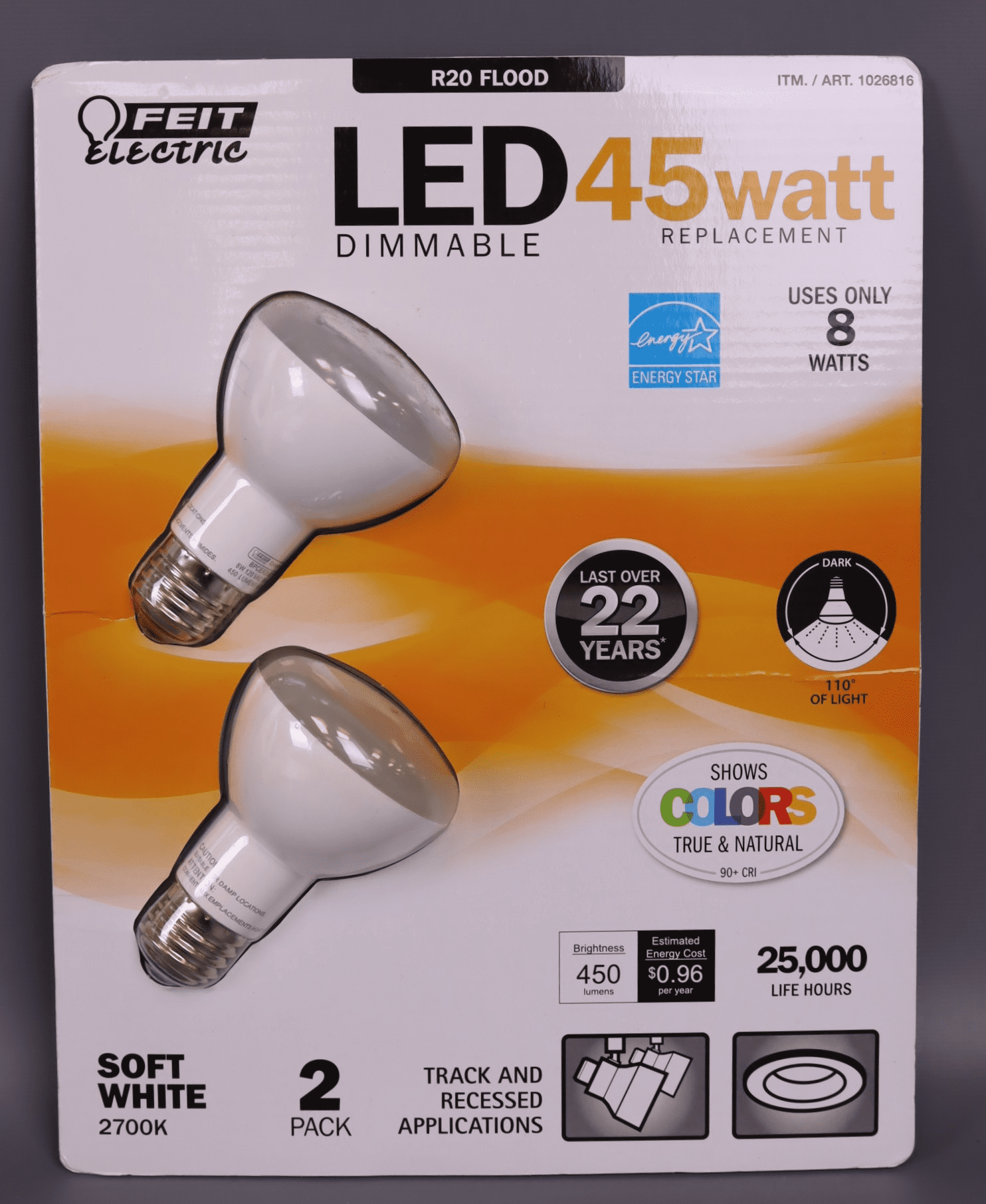 Feit Electric LED Dimmable Replacement Bulbs Soft White 2 Count ...