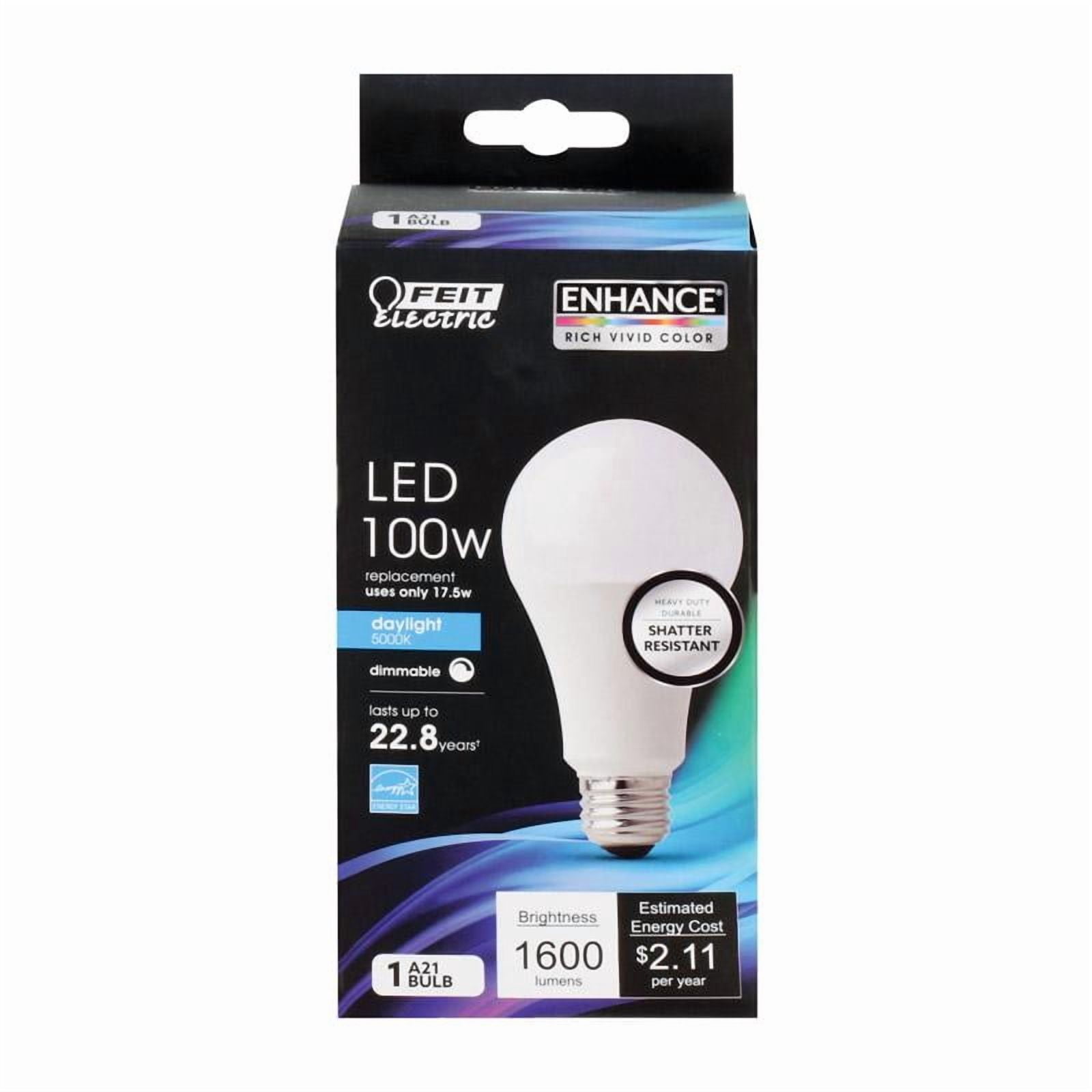 Feit Electric LED Enhance A19 Light Bulb Daylight - Walmart.com