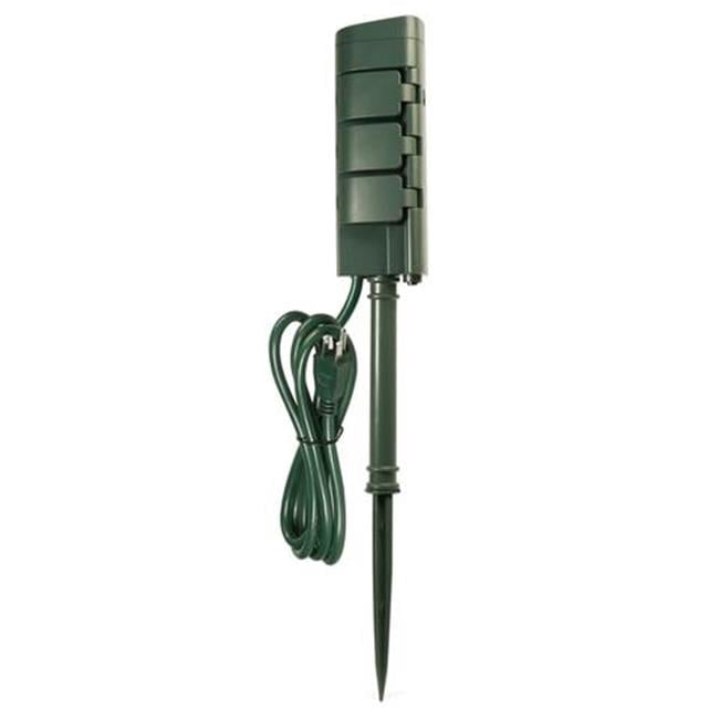 Feit Electric Outdoor 6 ft. L Green Smart Outlet Stake With WiFi ...