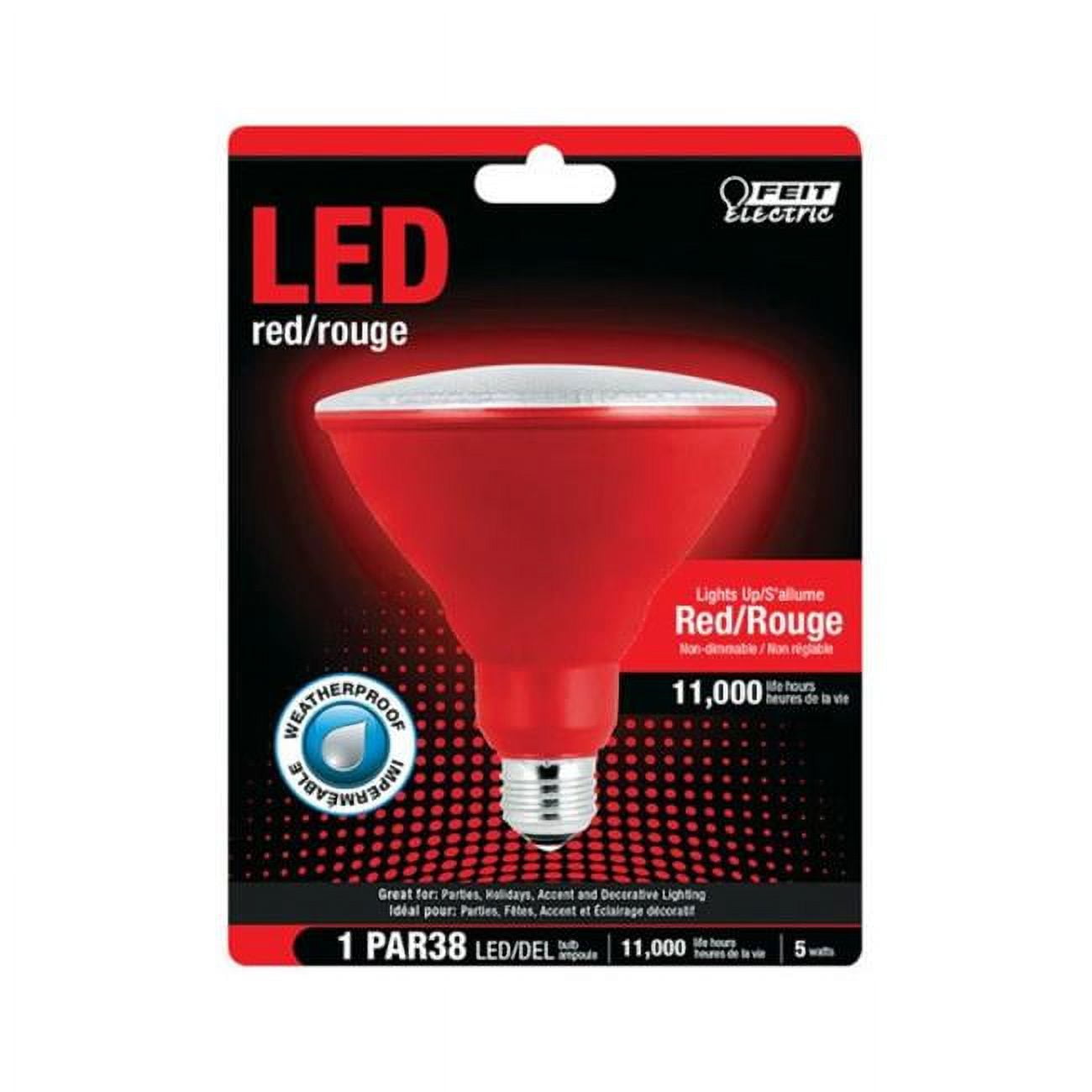Feit Electric PAR38-R-10KLED 10K LED Light Non-Dimmable Bulb Red ...