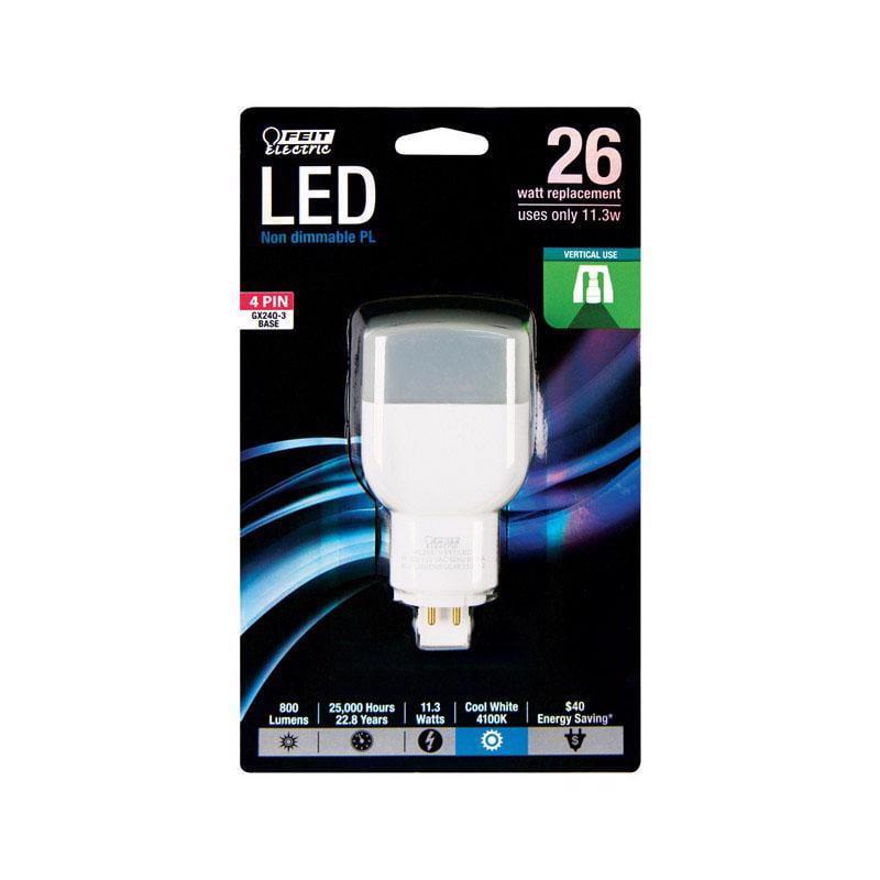 Feit Electric PL26E-V-841-LED 11.3 watt Recessed Vertical PL LED Light ...