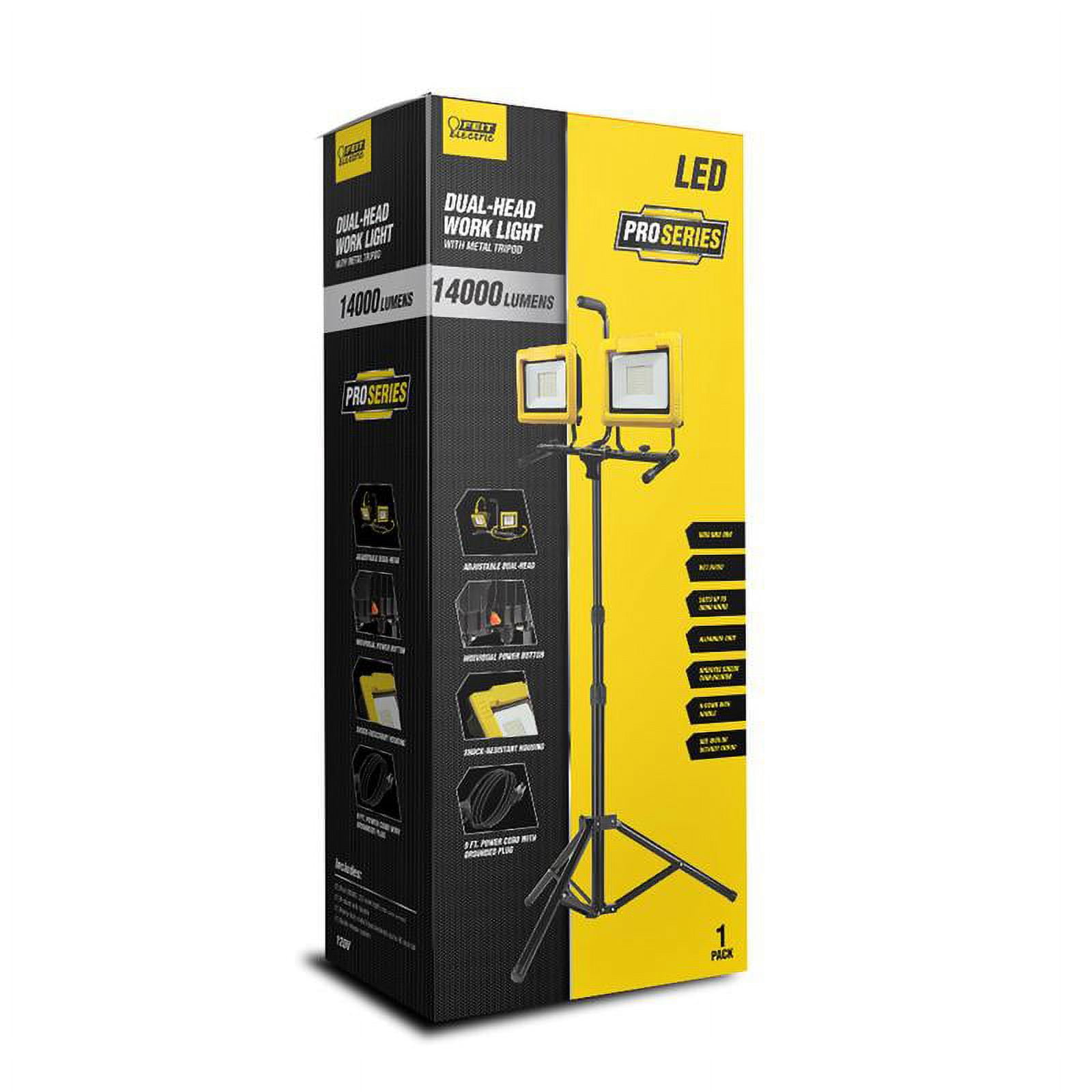 Feit Electric Pro Series 14000 lm LED Corded Tripod Work Light ...