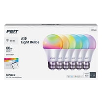 Bulbrite Solana Pack of (2) 9 Watt A19 Smart WiFi Connected LED Light ...