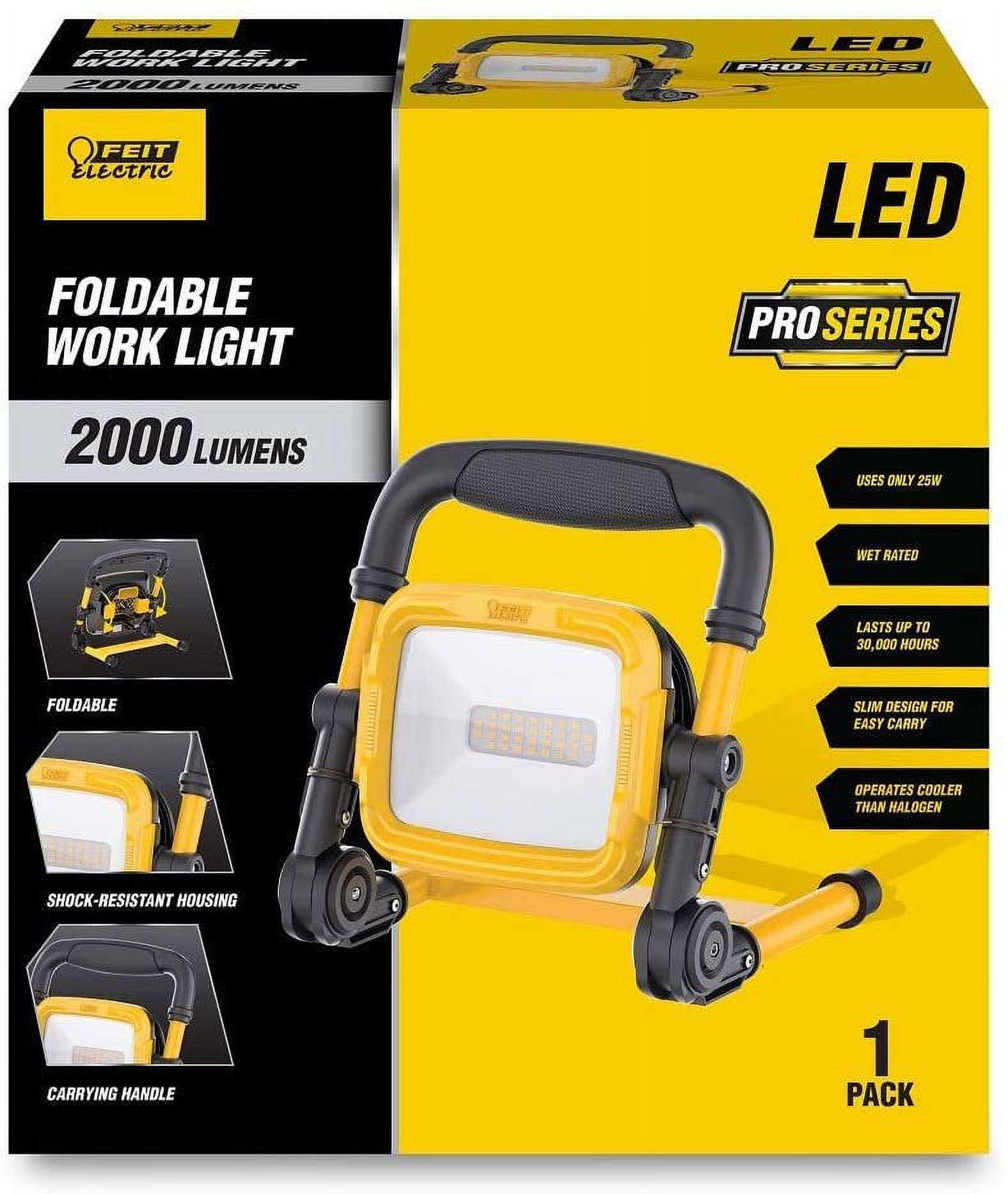 Feit Electric WORK2000XLPLUGFOLD 25W 2000 Lumens ProSeries Ultra Bright ...
