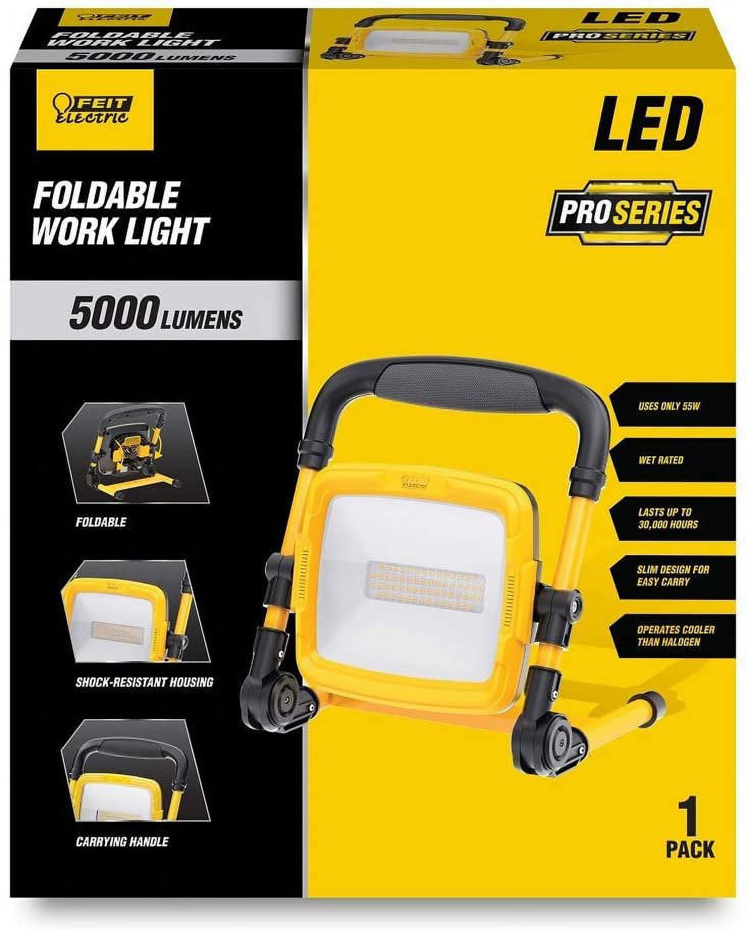 Feit Electric WORK5000XLPLUGFOLD 54W 5000 Lumens ProSeries Ultra Bright ...