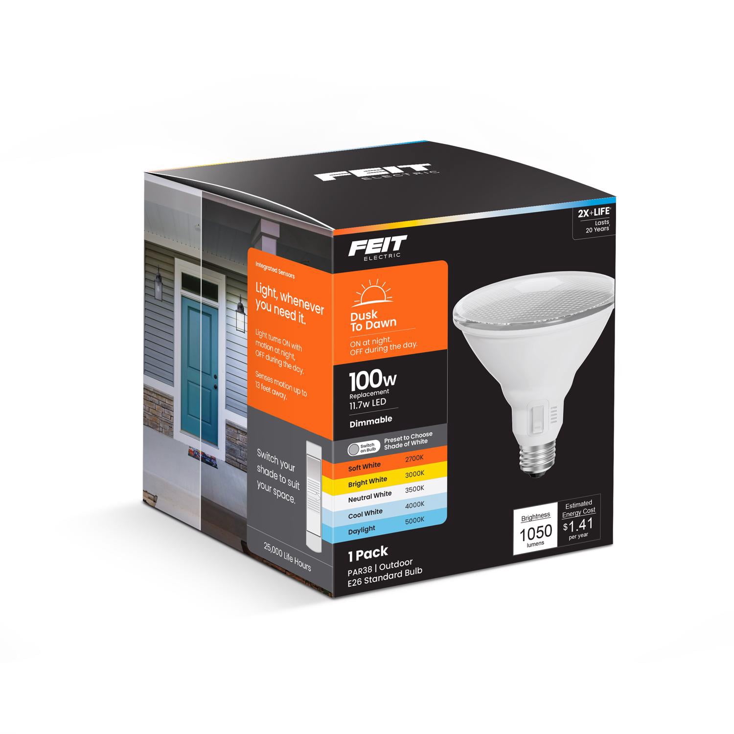 Feit PAR38 E26 (Medium) LED Bulb Color Changing 100 Watt Equivalence 1 ...