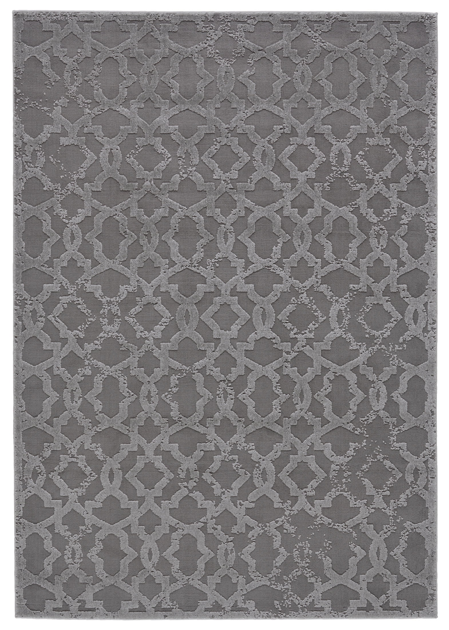 Feizy Akhari Transitional Geometric, Gray/Silver, 10' x 13'2" Area Rug ...