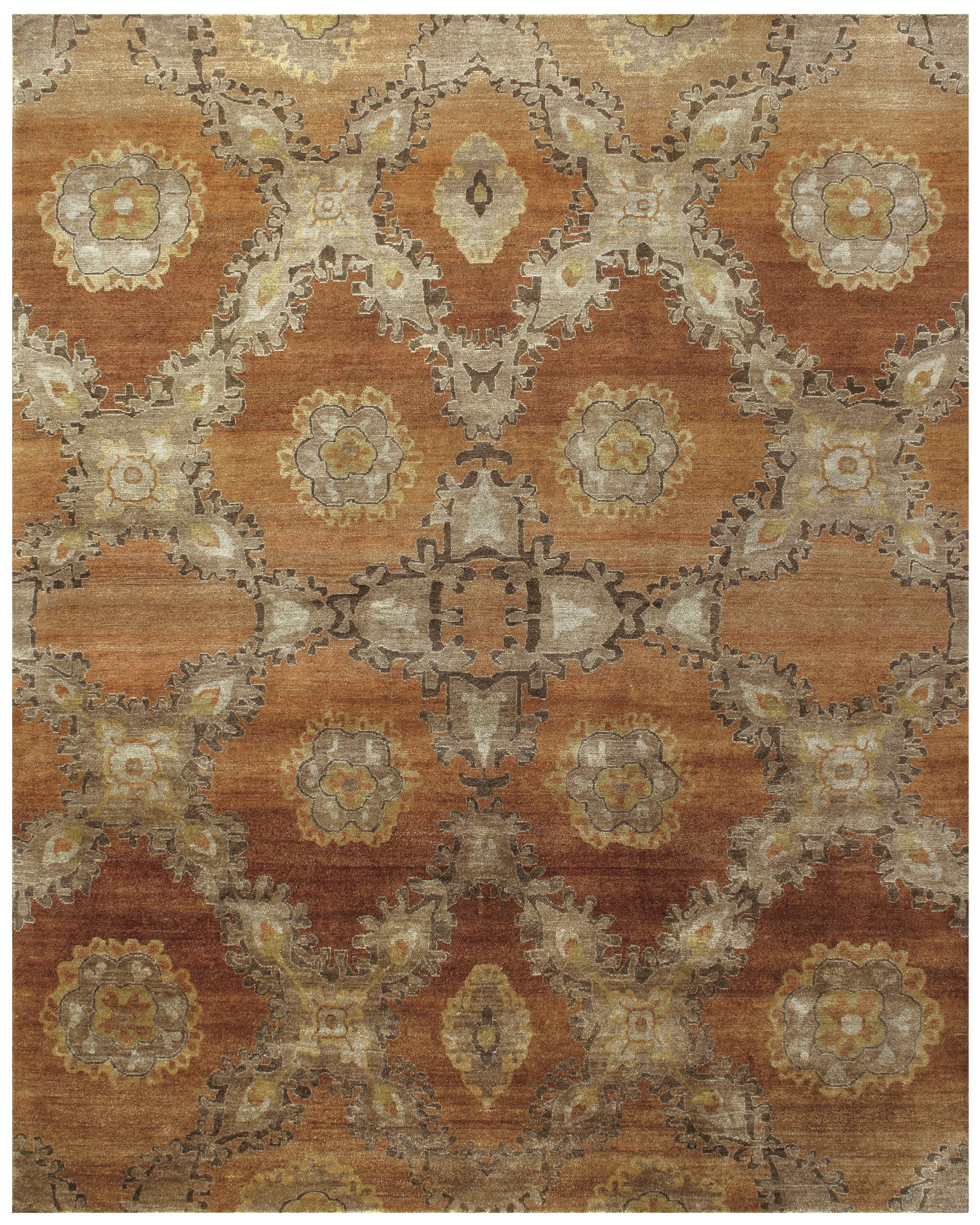 Feizy Amzad Transitional Ikat, Tan/Brown/Orange, 2' x 3' Accent Rug ...