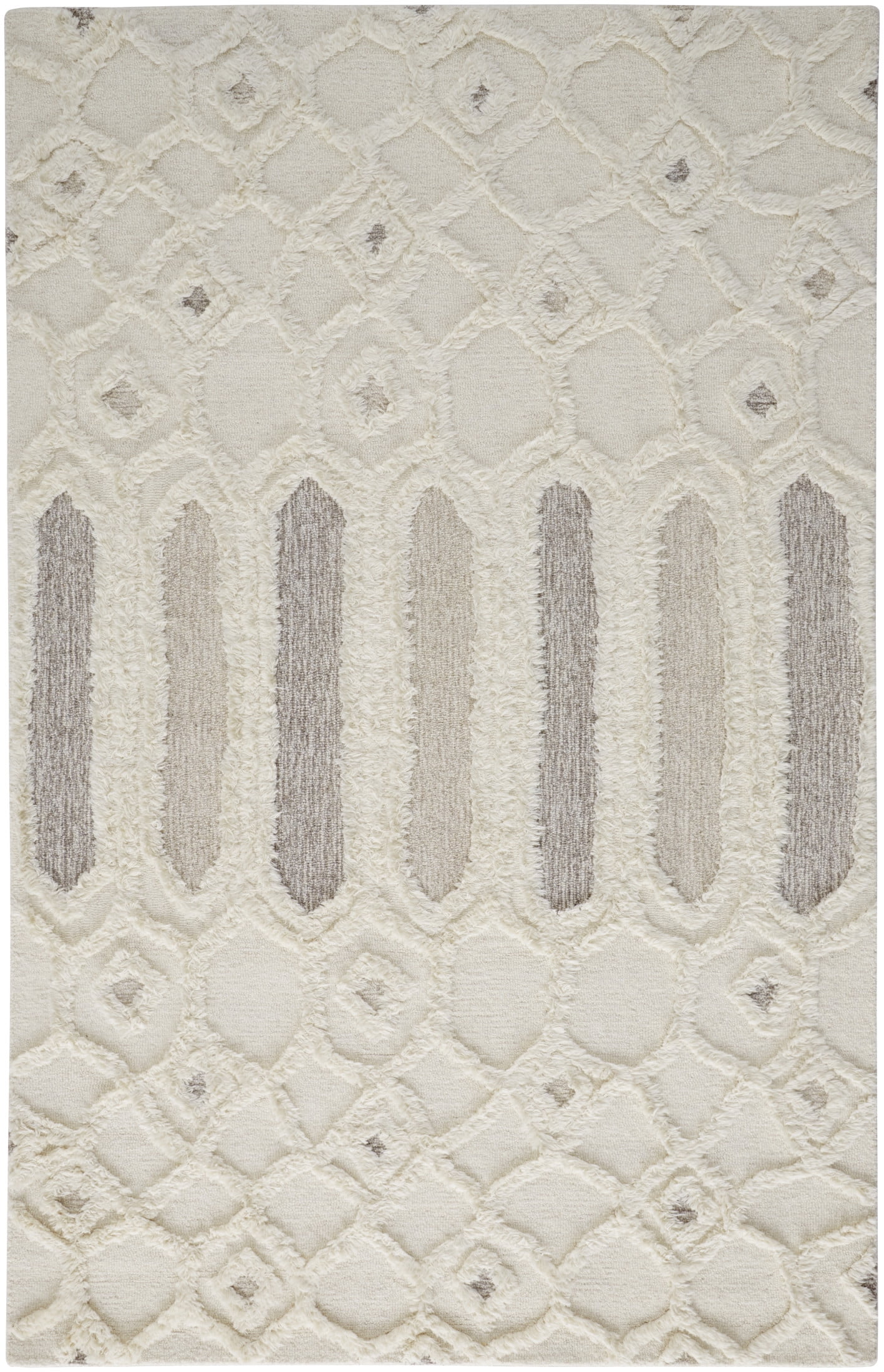 Feizy Anica Transitional Abstract, Ivory/Taupe/Tan, 2' x 3' Accent Rug ...