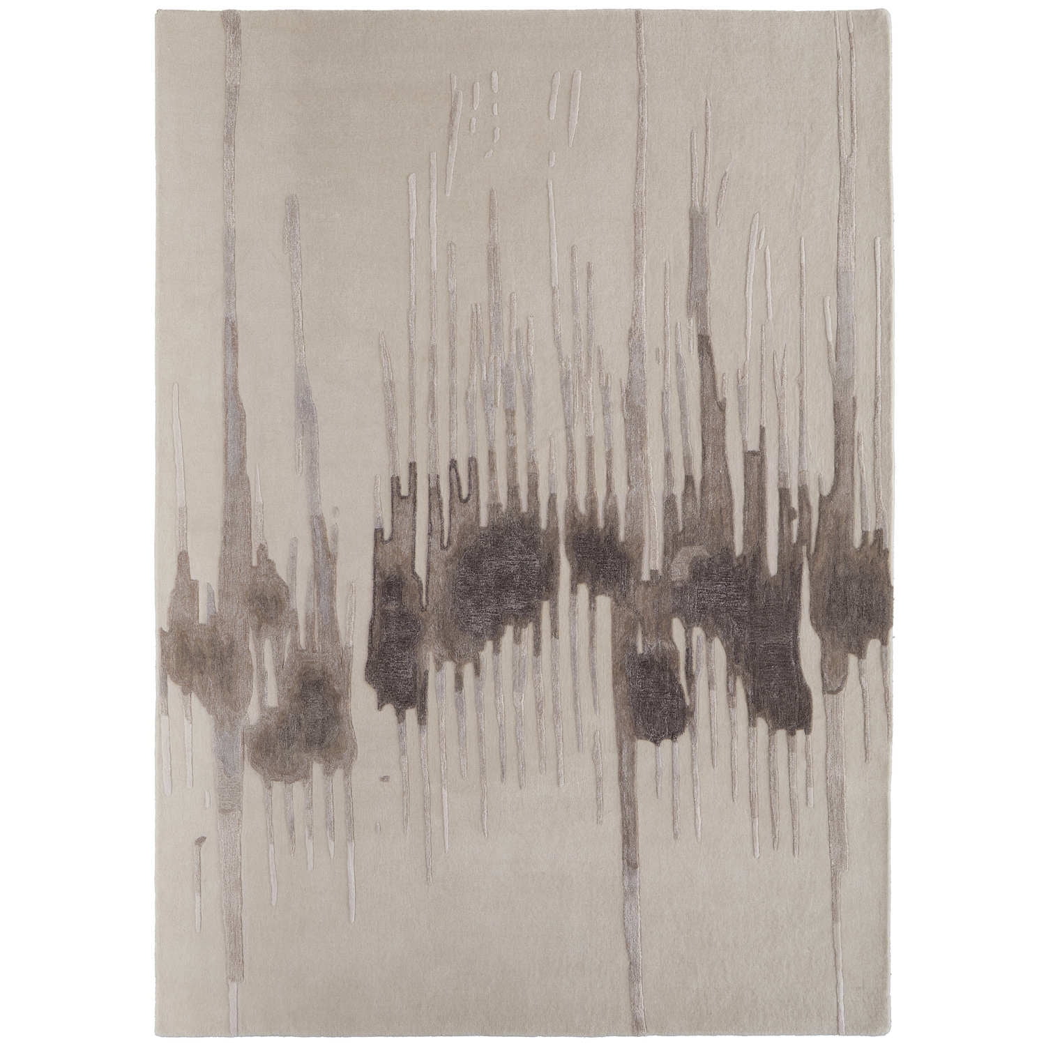 Feizy Anya Transitional Abstract, Ivory/Brown/Taupe, 9' x 12' Area Rug ...
