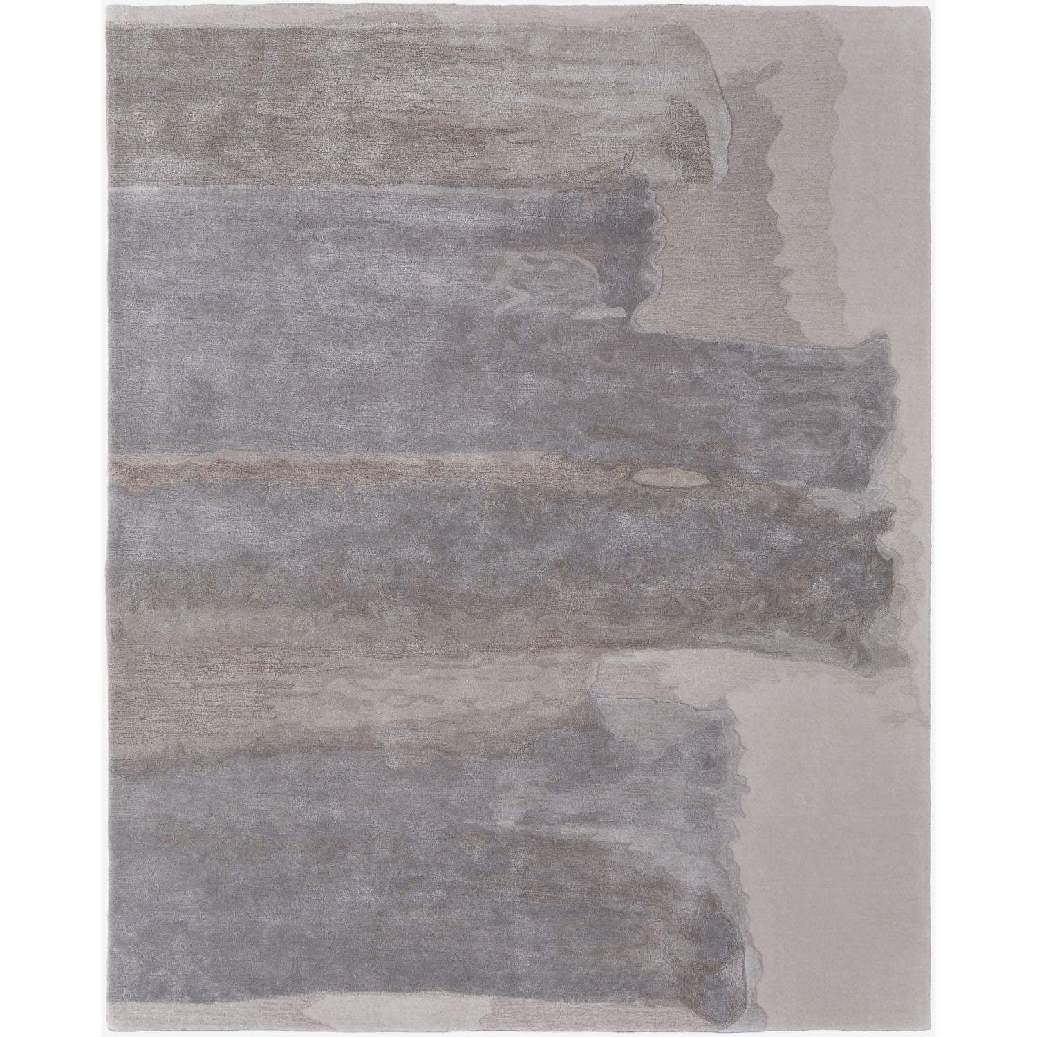 Feizy Anya Transitional Abstract, Ivory/Gray, 8' x 10' Area Rug ...