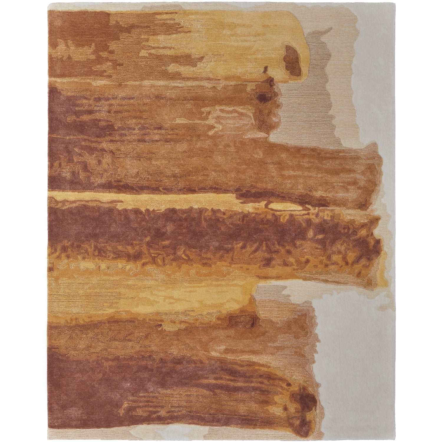 Feizy Anya Transitional Abstract, Red/Orange/Ivory, 10' x 14' Area Rug ...