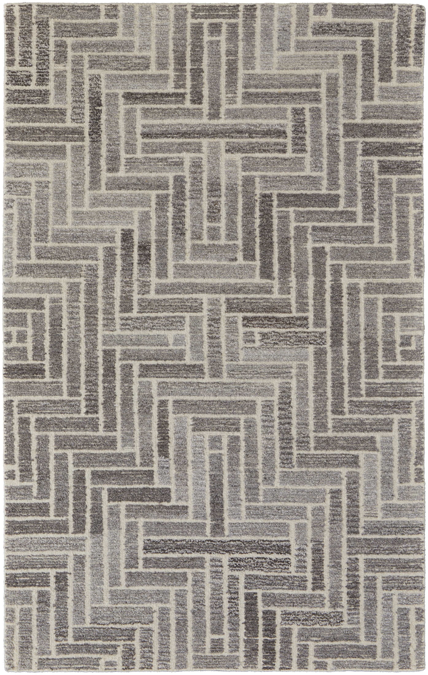 Feizy Asher Transitional Geometric, Taupe/Gray/Tan, 2' x 3' Accent Rug ...