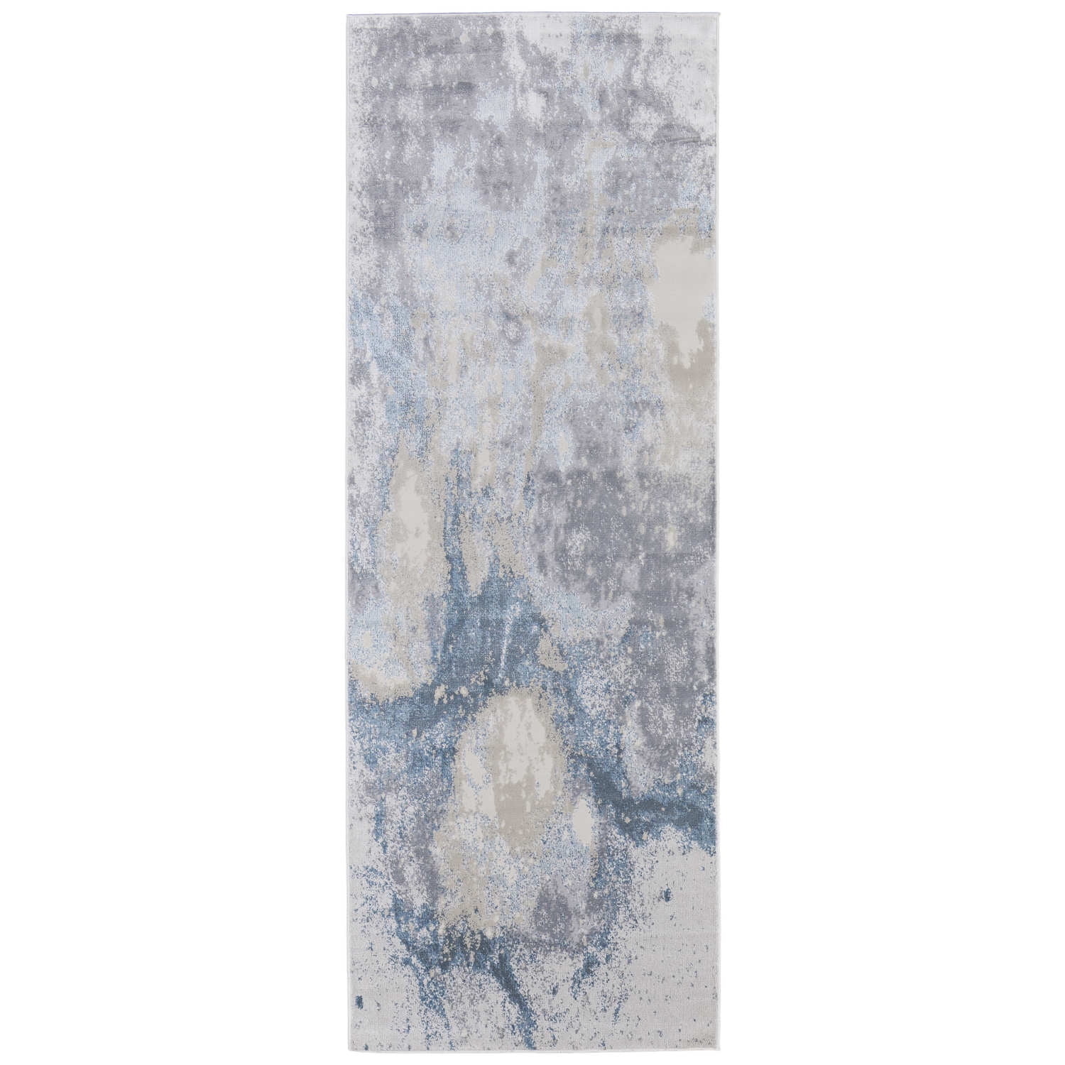 Feizy Astra Transitional Abstract, Blue/Gray, 2'10" x 7'10" Runner ...